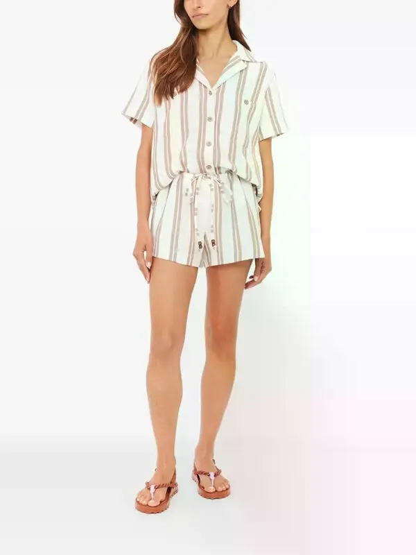 The Upside Baja Elias Striped Shorts - White