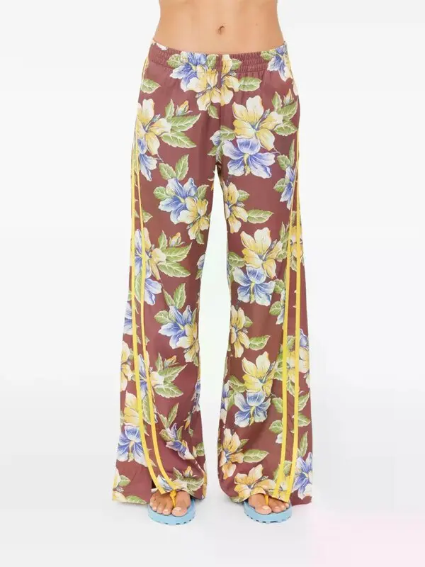 The Upside Isla Juliet Floral-print Wide-leg Track Pants