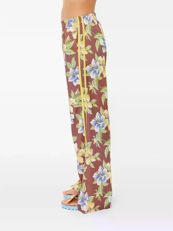 The Upside Isla Juliet Floral-print Wide-leg Track Pants