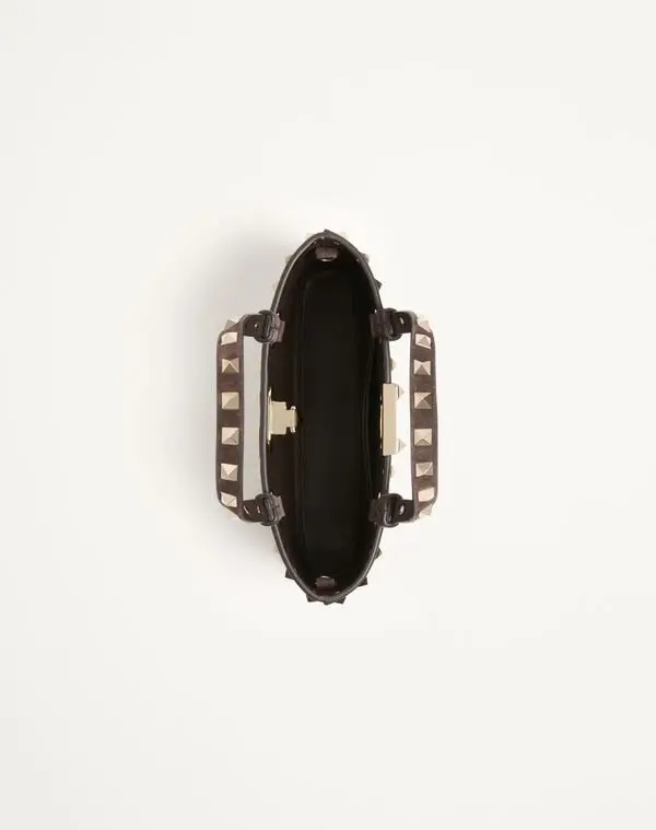 Valentino Garavani Rockstud Suede Mini Shopping Bag - Ebony