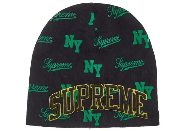 Supreme New Era Monogram Beanie - Black