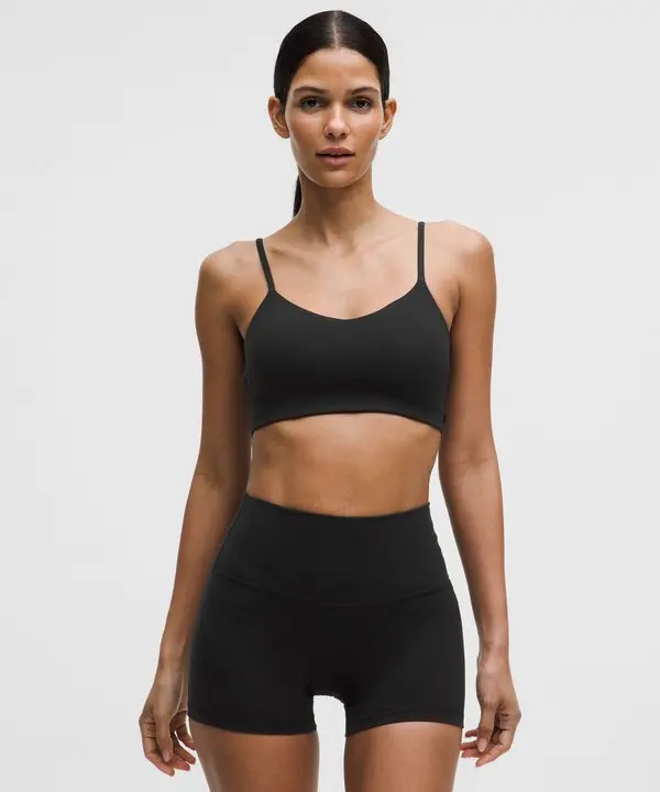 Lululemon Bend This Cami Spaghetti-strap Bra - Black