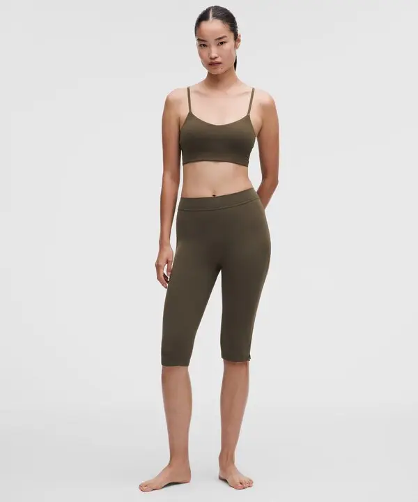 Lululemon Bend This Cami Spaghetti-strap Bra - Olive Brown