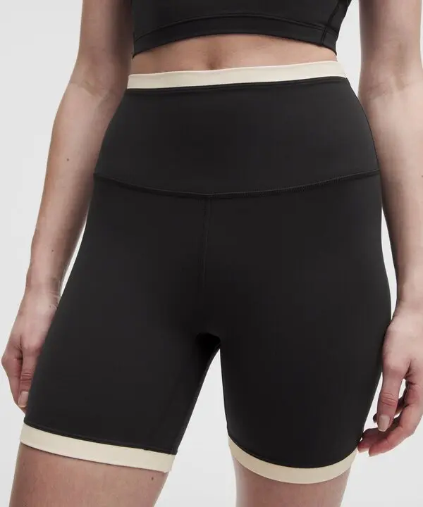 Lululemon Align™ Super-high-rise Short 6 - Black/light Ivory