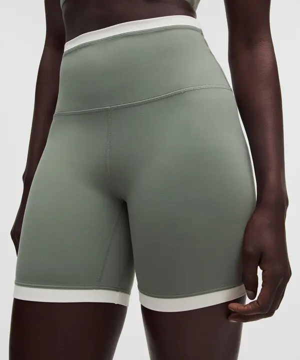 Lululemon Align™ Super-high-rise Short 6 - Willow Leaf/light Ivory