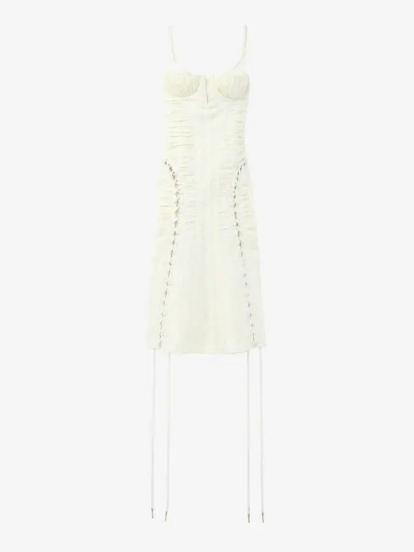 Alexander McQueen Floral Jacquard Corset Dress