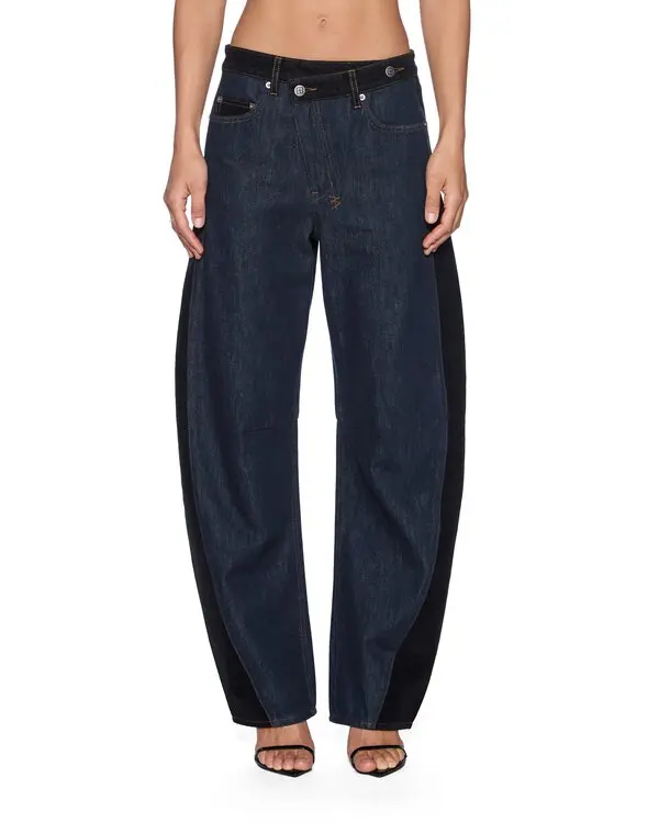Ksubi Barrel Jean Vixen Spliced Relaxed Fit, Mid-rise Denim