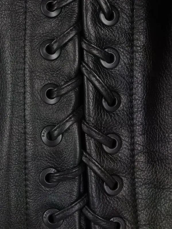 Balenciaga Lace-up Leather Jacket