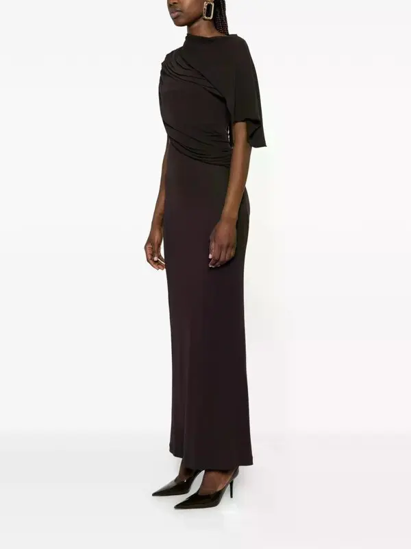 Alberta Ferretti Draped Maxi Skirt Set