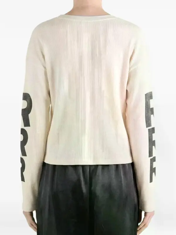 RRR123 Graphic Print Long Sleeve T-shirt