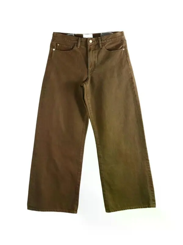 THE ELDER STATESMAN Frayed Hem Wide-leg Jeans