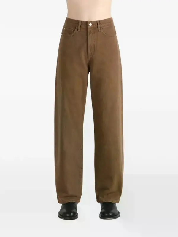 THE ELDER STATESMAN Frayed Hem Wide-leg Jeans