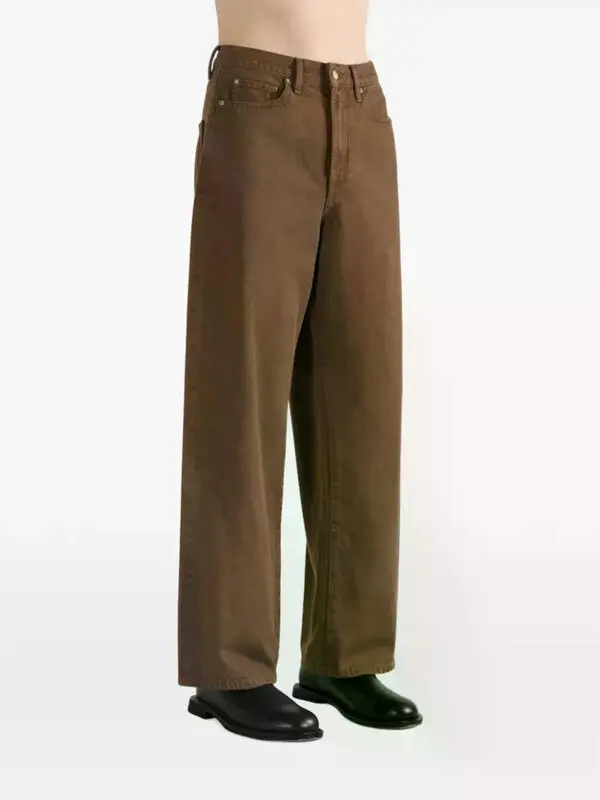 THE ELDER STATESMAN Frayed Hem Wide-leg Jeans