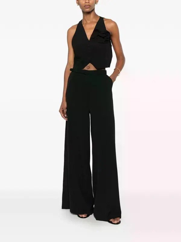 Imperial Cropped Floral Appliqué Top