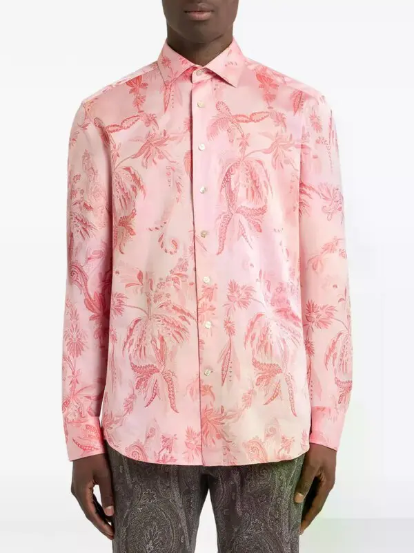 Etro Jacquard-motif Cotton Shirt