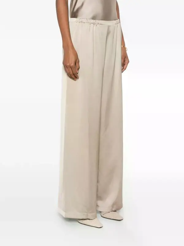 Imperial Satin Finish Wide-leg Trousers