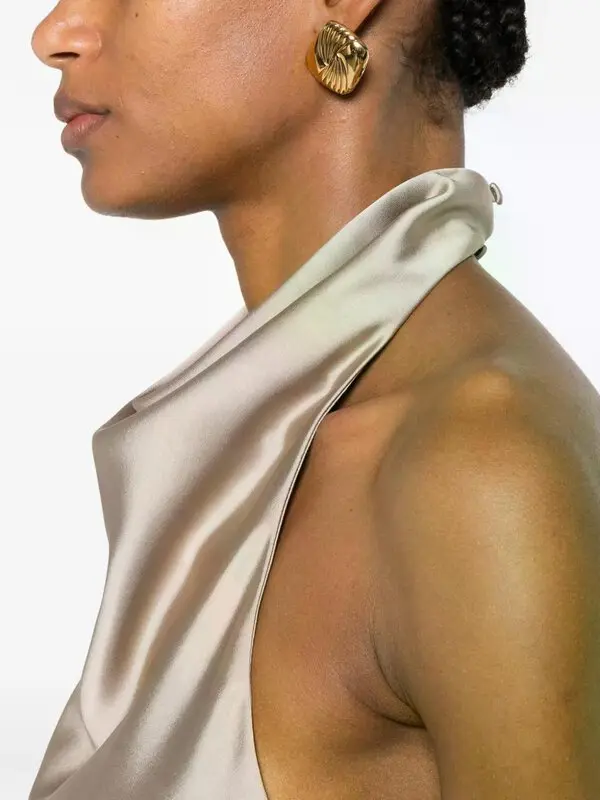 Imperial Cowl Neck Halterneck Top