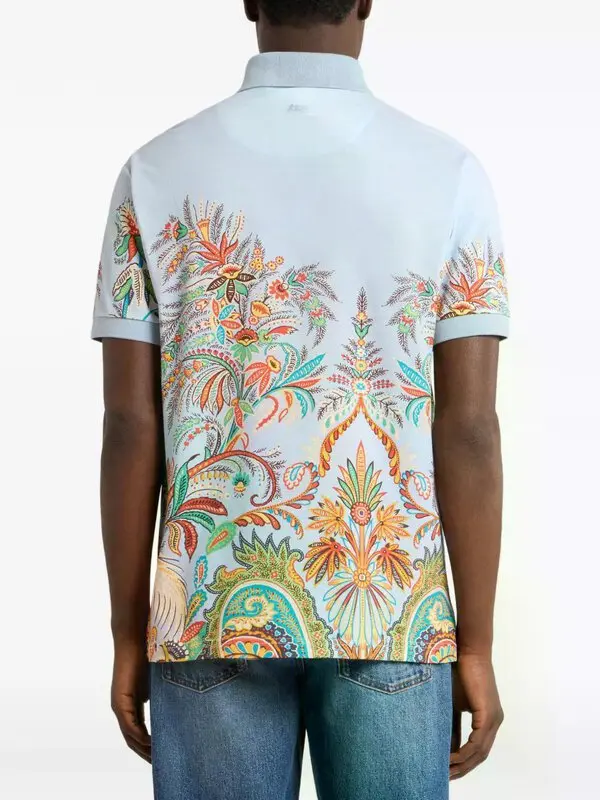 Etro Floral-print Polo Shirt