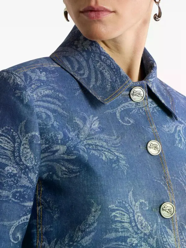 Etro Paisley Jacquard Denim Shirt