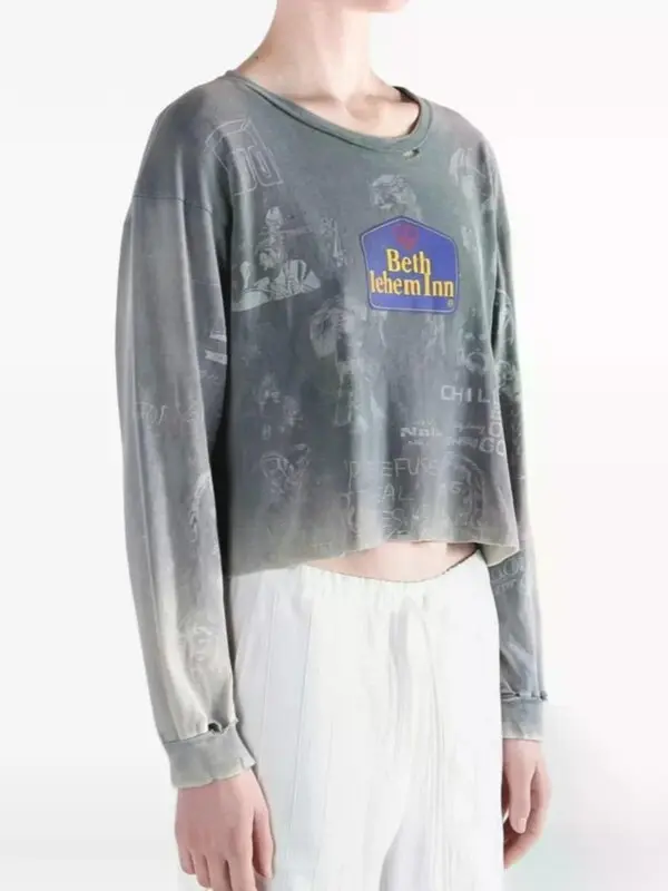 PALY Hollywood Bethlehem Graphic Print Distressed T-shirt