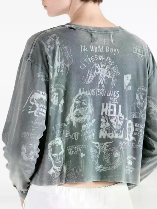 PALY Hollywood Bethlehem Graphic Print Distressed T-shirt