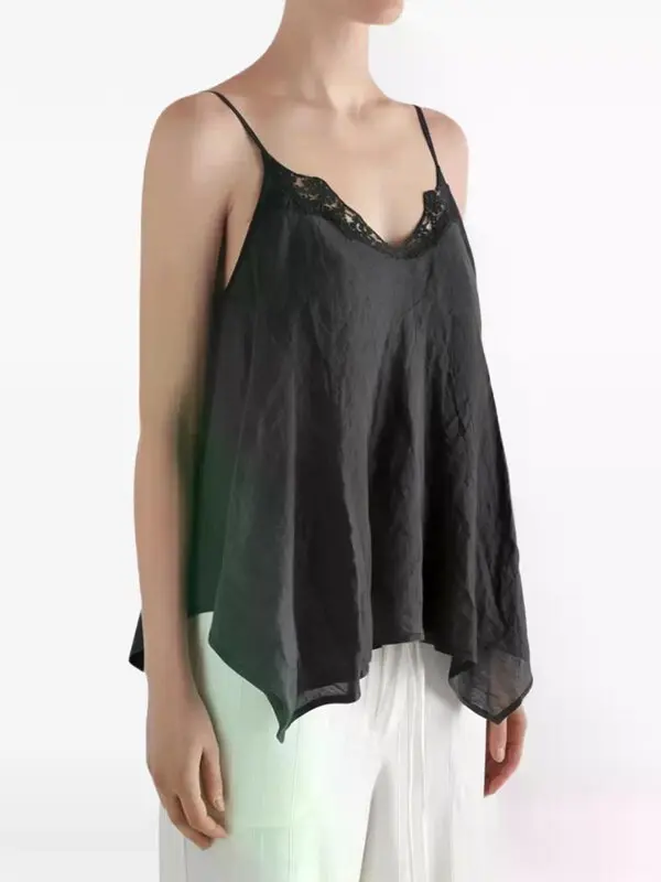 MARC LE BIHAN Lace-trim Handkerchief Hem Camisole