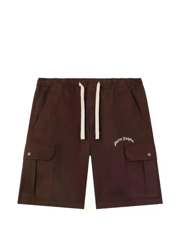 Palm Angels Curved Logo Cargo Shorts