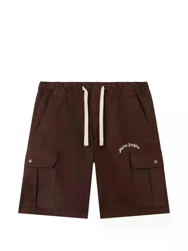 Palm Angels Curved Logo Cargo Shorts