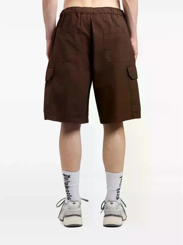 Palm Angels Curved Logo Cargo Shorts
