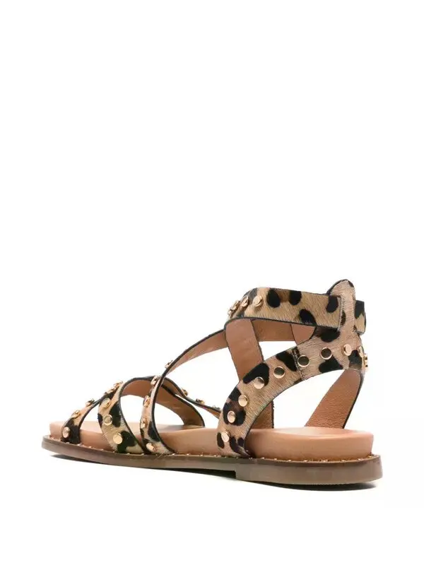 CARMELA Embellished Leopard Print Sandals