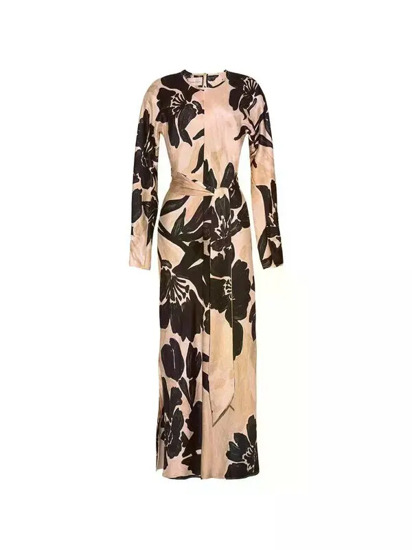 Cara Cara Belted Floral Maxi Dress