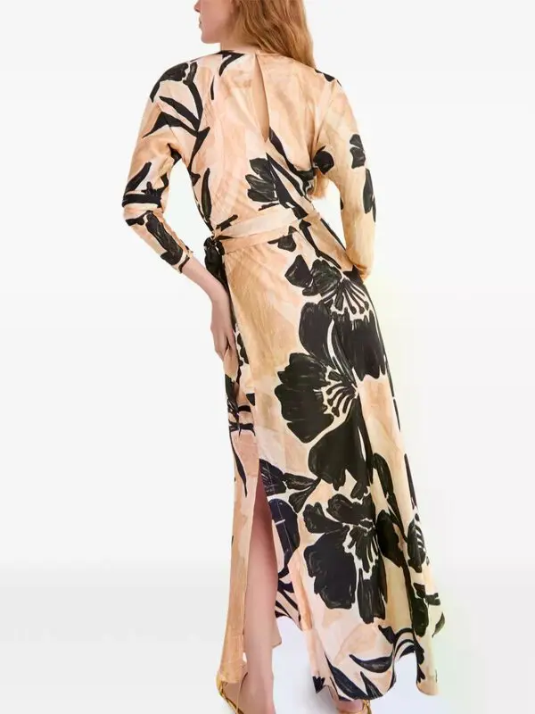 Cara Cara Belted Floral Maxi Dress