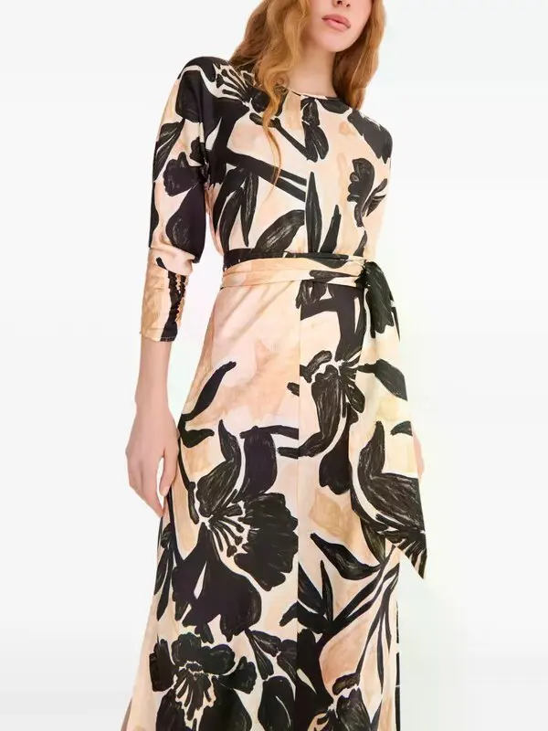 Cara Cara Belted Floral Maxi Dress