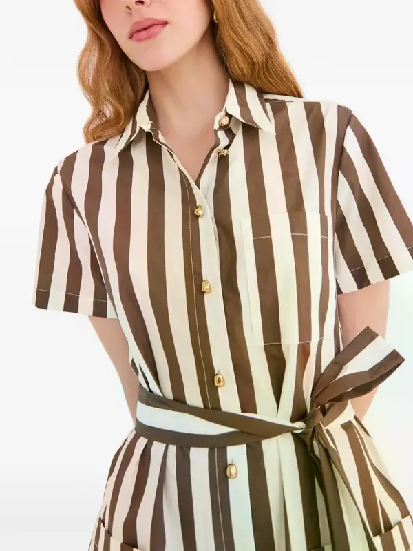 Cara Cara Lagos Striped Belted Mini Dress