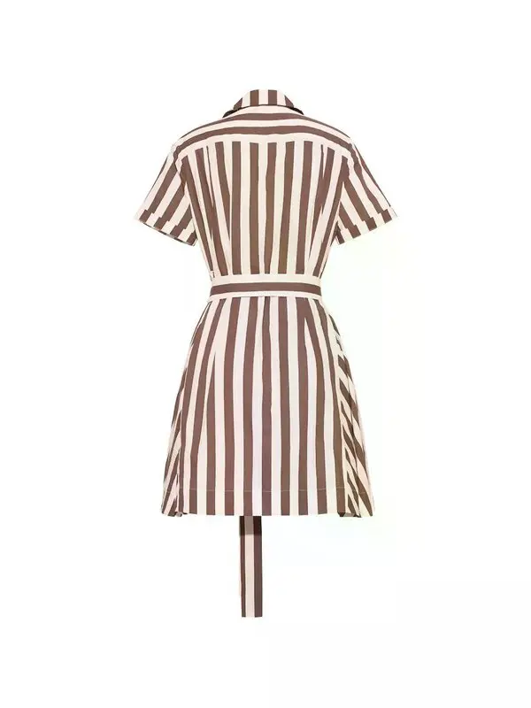 Cara Cara Lagos Striped Belted Mini Dress