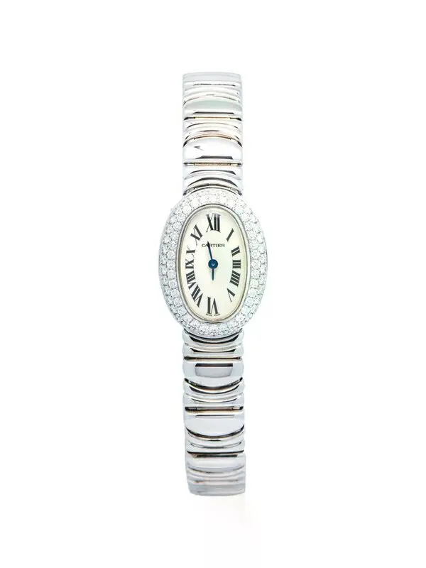 Cartier Mini Baignoire Diamond 18mm Watch - Neutrals
