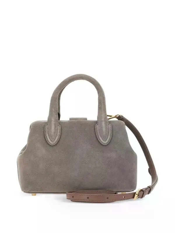 SCHELL Logo Plaque Suede-effect Tote Bag
