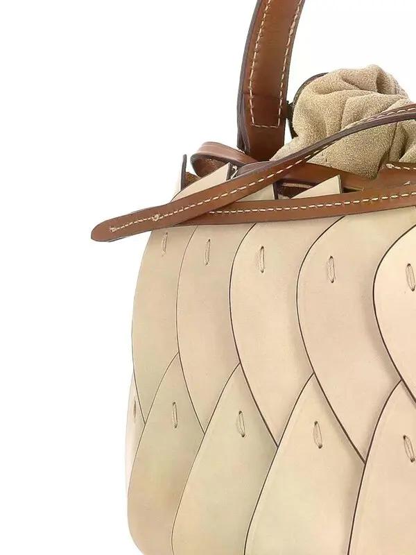 BOLDRINI Layered-panel Leather Tote Bag