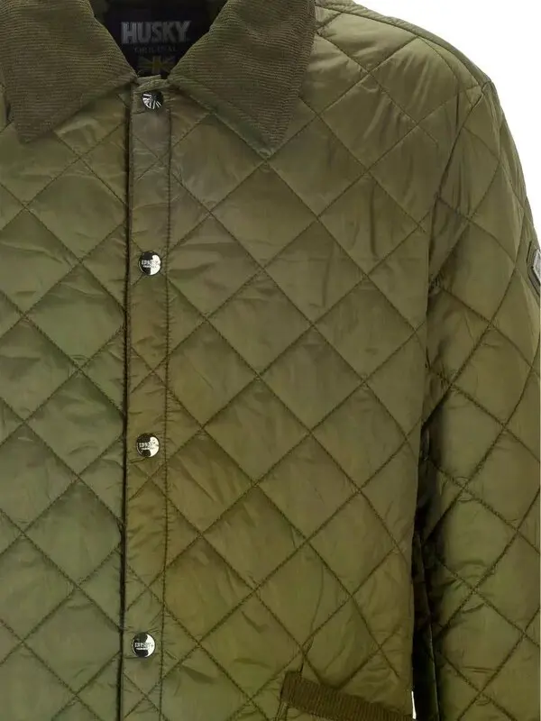 HUSKY Quilted Corduroy-collar Jacket