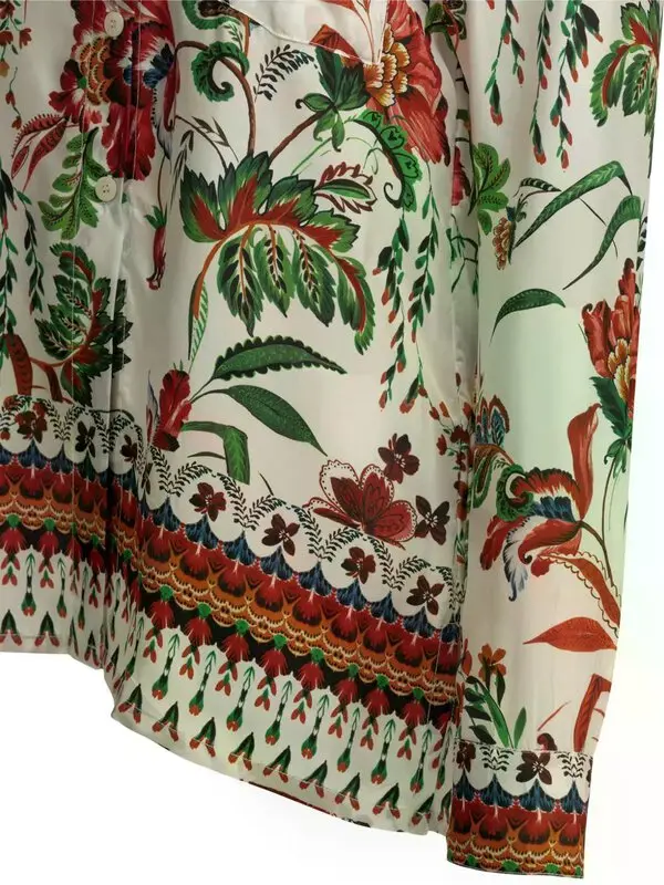 Samantha Sung Silk Floral Print Shirt