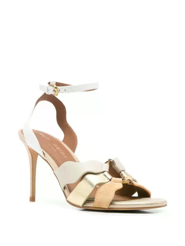 Kurt Geiger Scalloped Edge Buckled Sandals