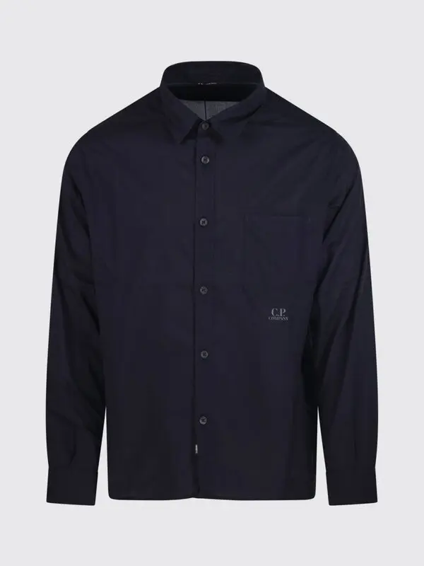 C.P. COMPANY Long-sleeved Cotton Shirt With Patch Pocket