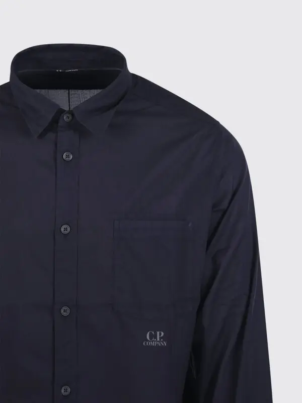 C.P. COMPANY Long-sleeved Cotton Shirt With Patch Pocket