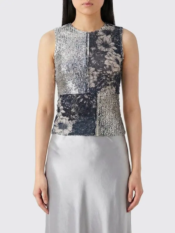MAISON MARGIELA Patchwork Sequin Embroidered Top