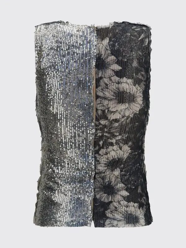 MAISON MARGIELA Patchwork Sequin Embroidered Top