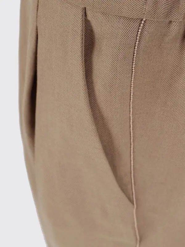 Fabiana Filippi Linen Blend Drawstring Pants - Mud