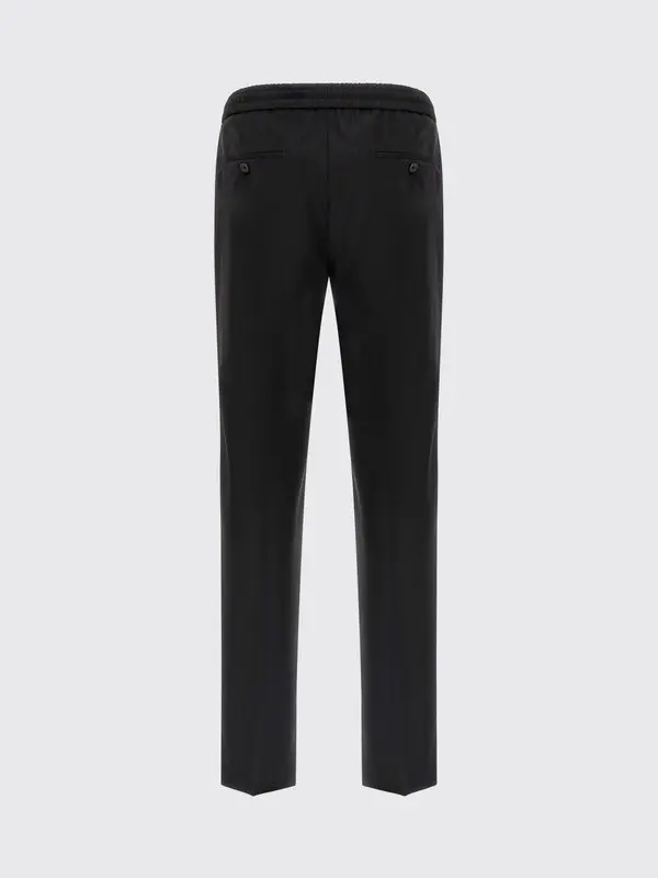 Incotex Slim Fit Virgin Wool Trousers With Drawstring Waist