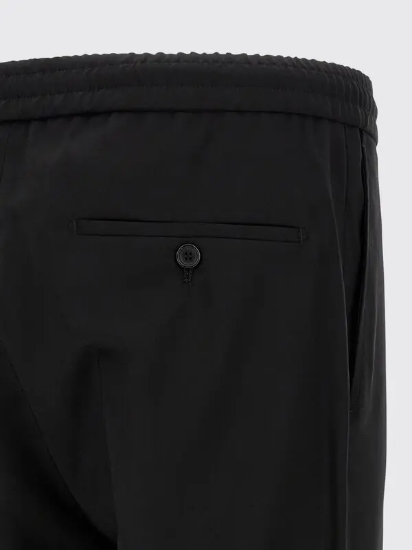Incotex Slim Fit Virgin Wool Trousers With Drawstring Waist