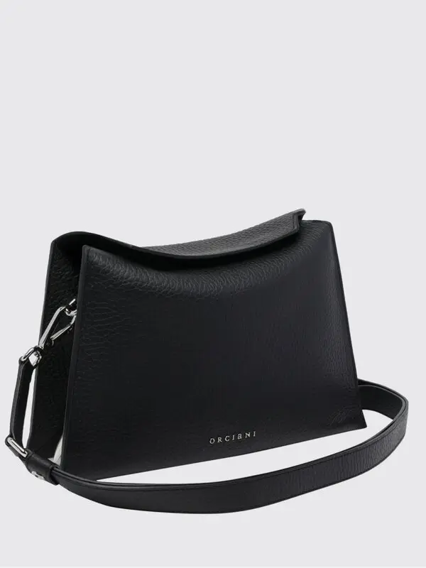 Orciani Trinity Hammered Leather Shoulder Bag