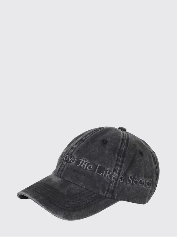 MISBHV Love Me Like A Secret Cotton Denim Baseball Cap - Black